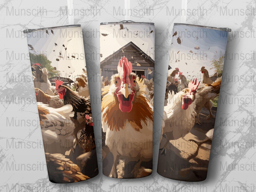 Angry, Angry Chickens, Farm Animal Wrap, Funny Wrap, Fun Wrap 20oz ...