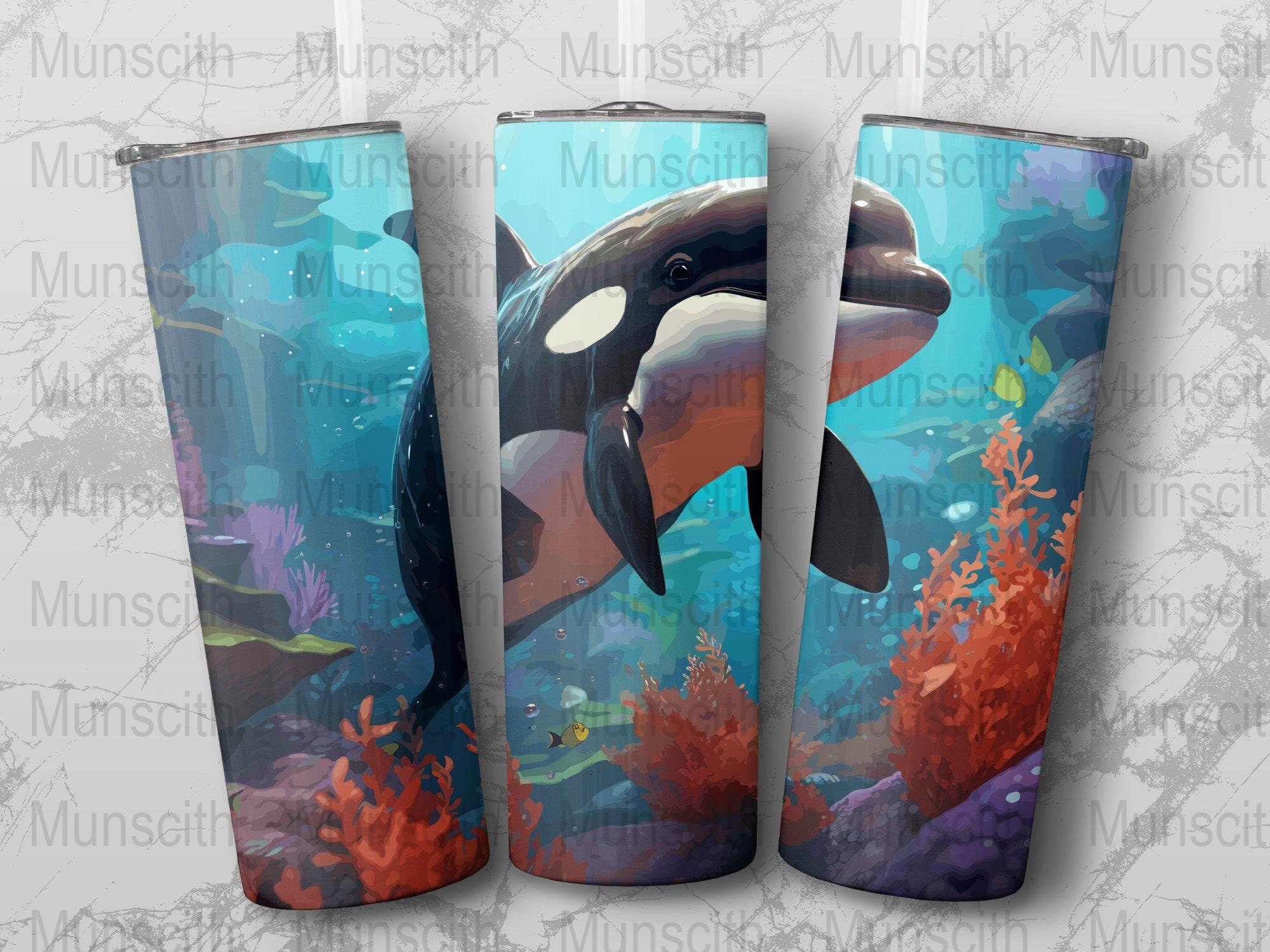 The Orca Animal Wrap Design Cute Tumbler Wrap Baby Animal - Etsy