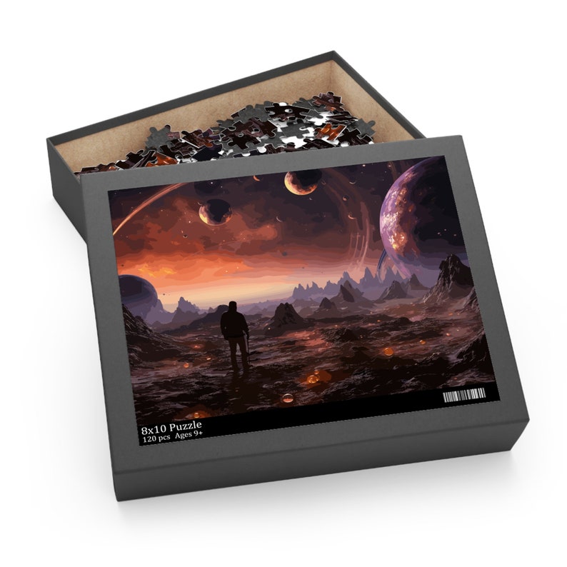 Jigsaw Puzzle Galaxy Lovers Visiting an Alien World Puzzle 120, 252 ...