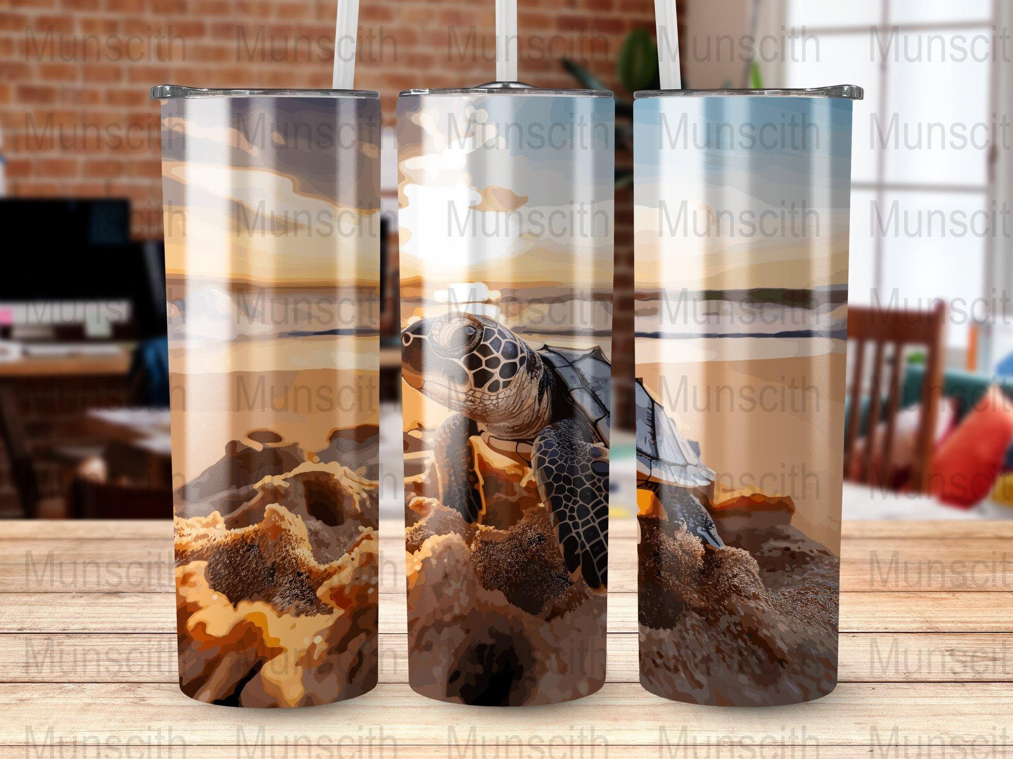 Turtle Tanning Animal Wrap Design Cute Tumbler Wrap Baby - Etsy