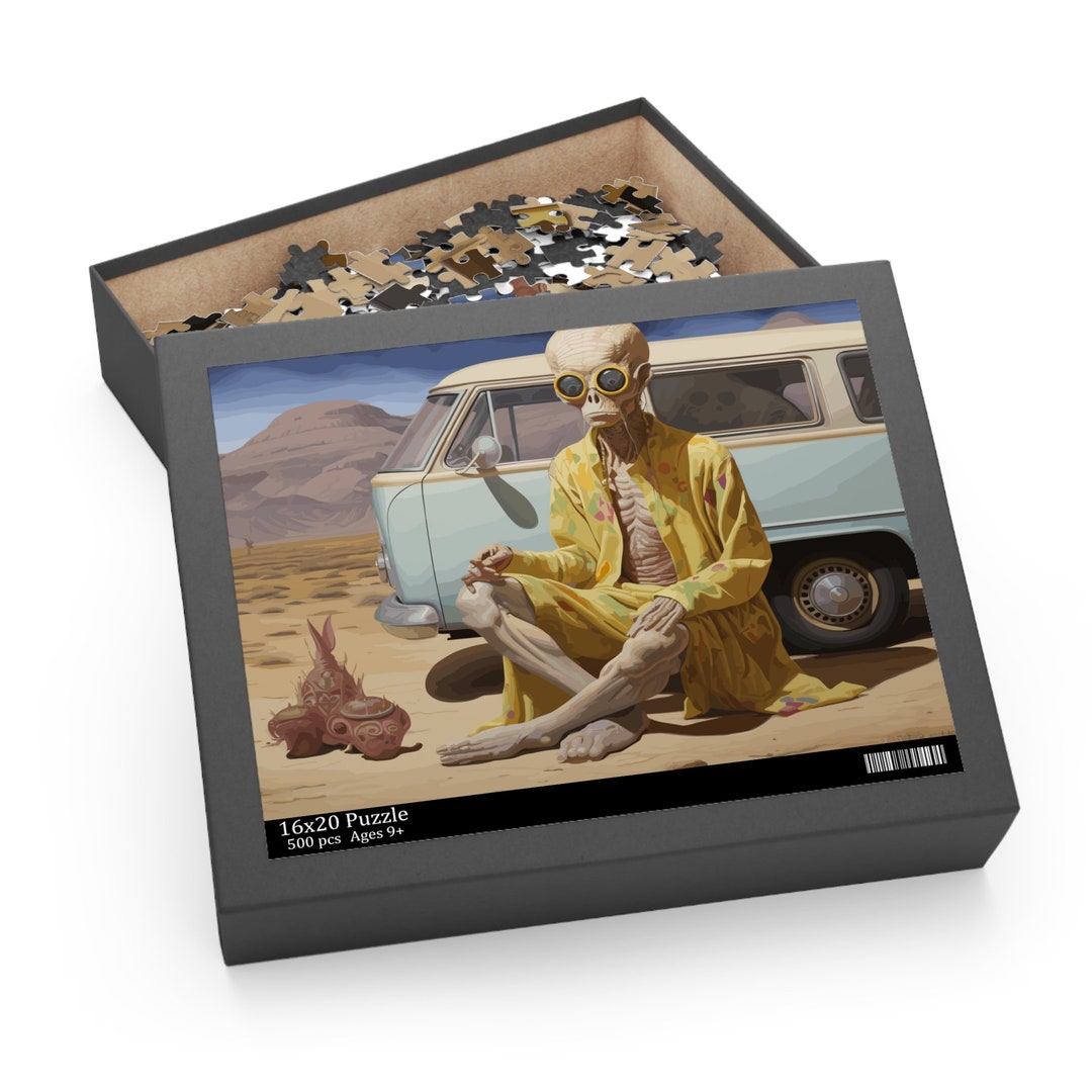 Jigsaw Puzzle 1970's Hippie Alien Puzzle 120, 252, 500-piece Space ...