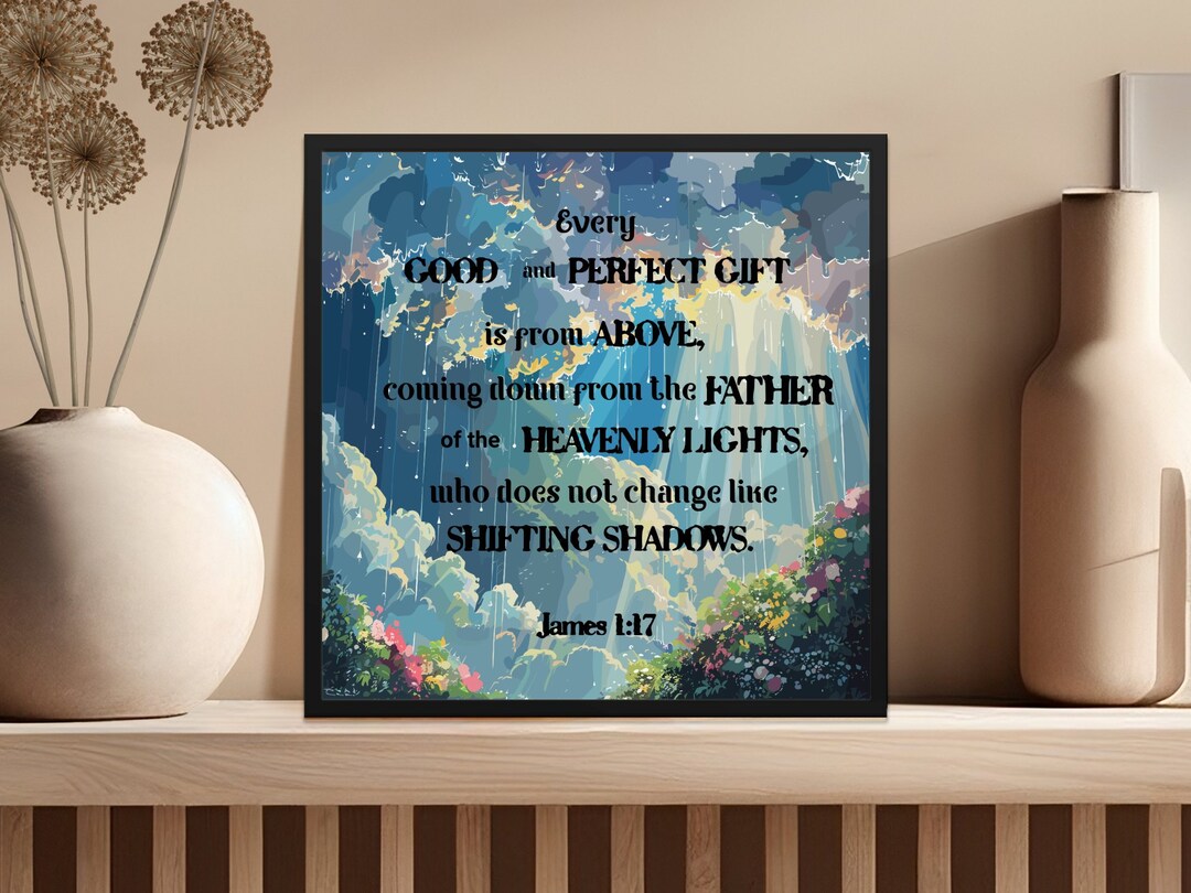 James 1:17 Matte Horizontal Poster Perfect Gift Religious Christian ...