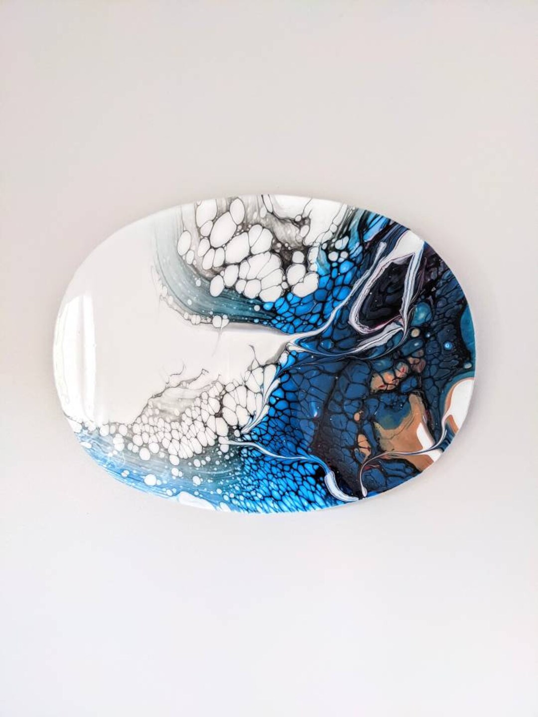 Acrylic Poured Wall Art Painting on Recycled Wood Handmade - Etsy