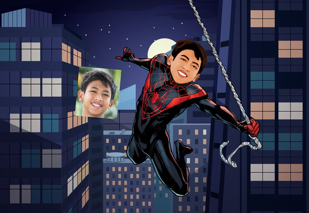 Custom Superhero Portrait – Personalized Superhero Caricature From ...