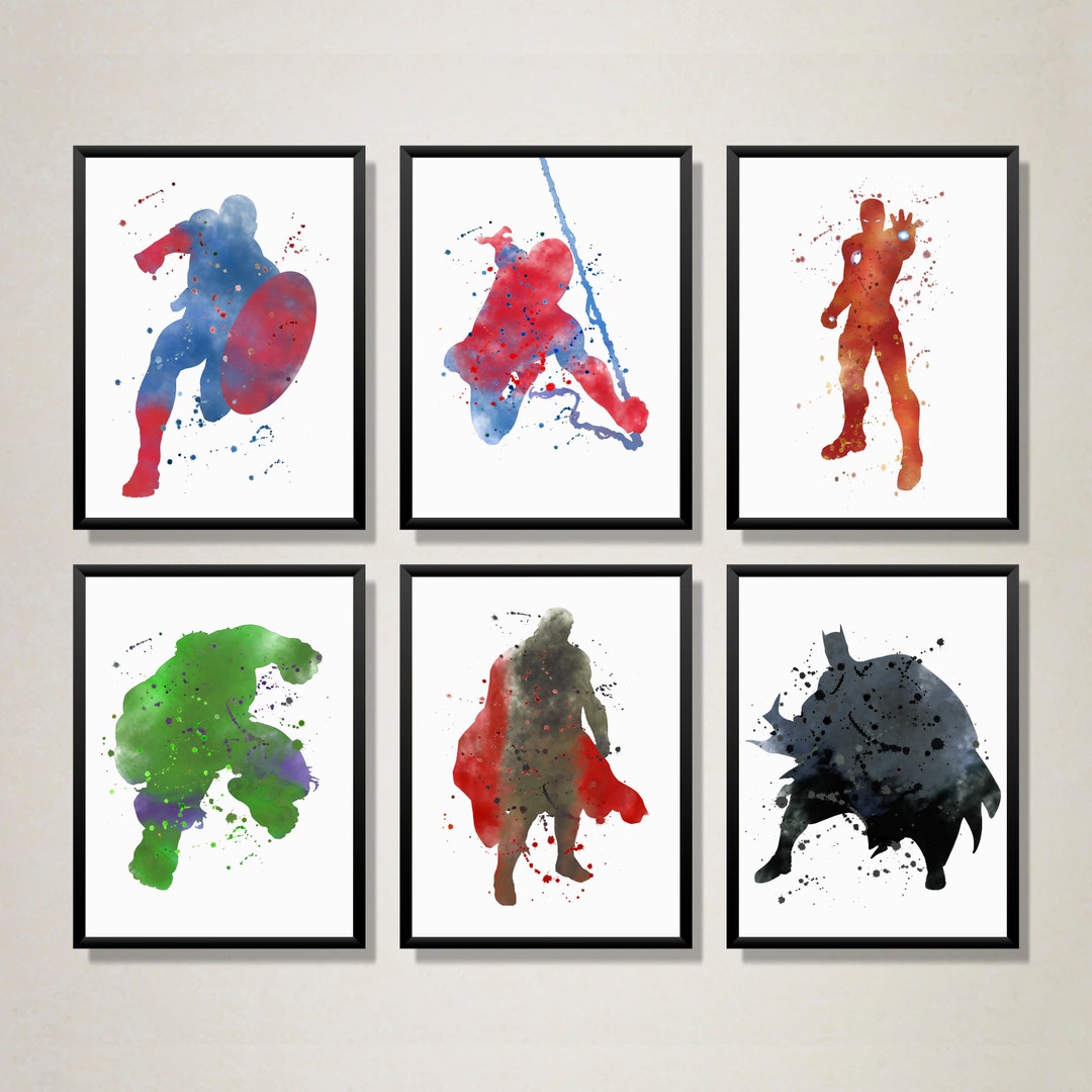 Superhero Prints, Superhero Wall Art, Superhero, Digital Superhero ...