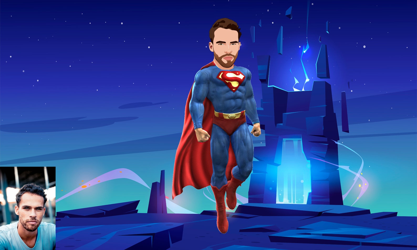 Superhero Portrait from your photo Custom Superhero Portrait | Etsy