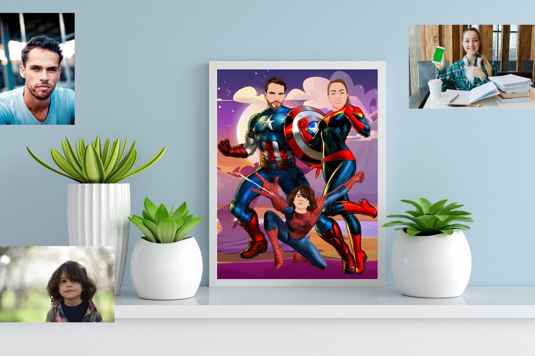 Superhero Portrait From Your Photo, Custom Superhero Portrait ...