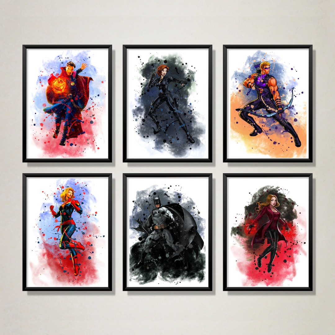 Superhero Prints, Superhero Poster, Superhero Wall Art, Digital ...