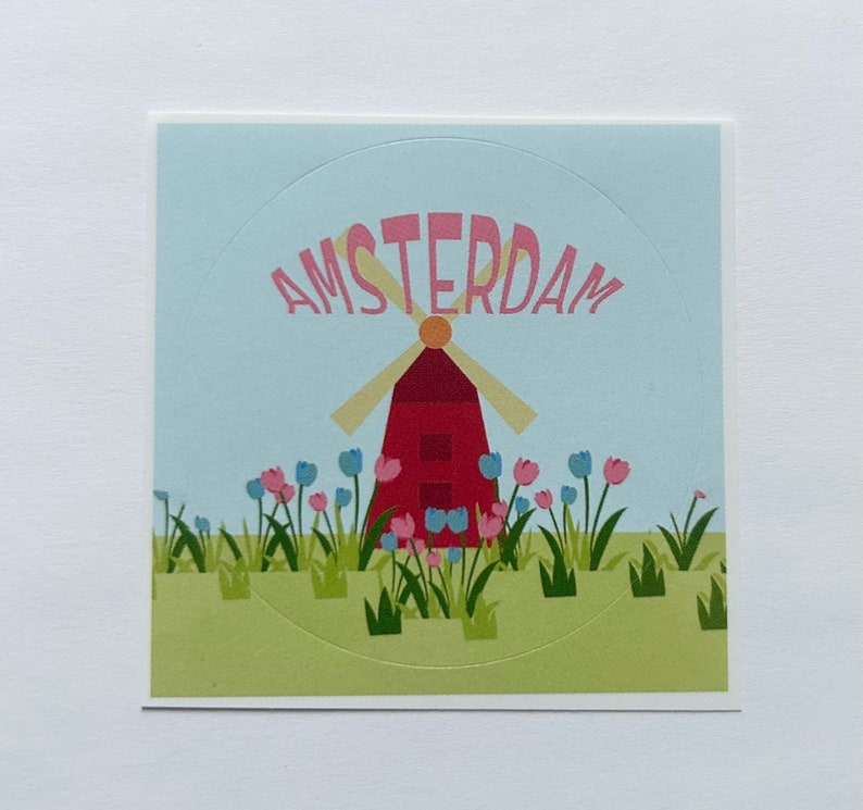 Amsterdam Travel Sticker - Etsy UK