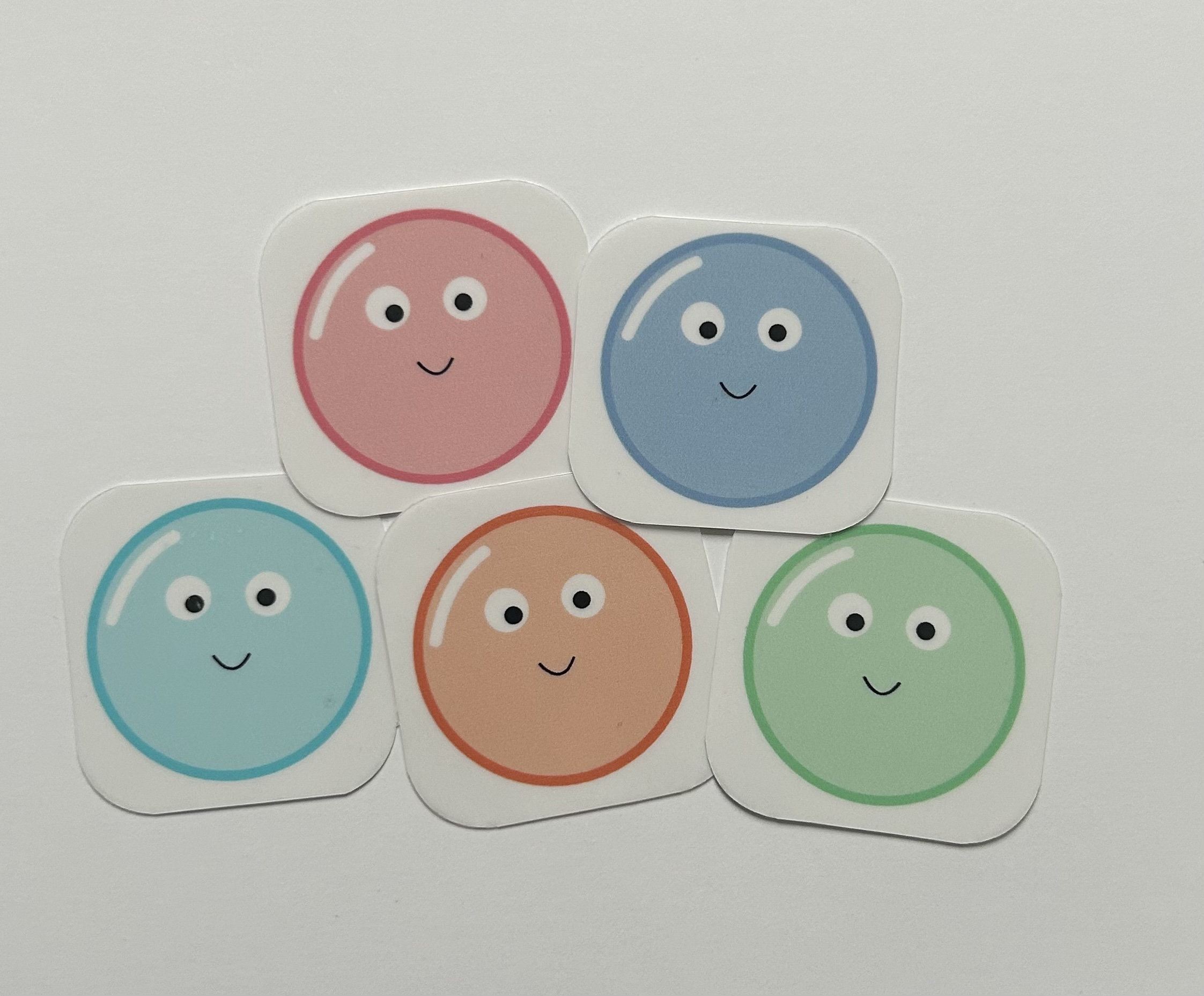 5 X Bubble See Through Stickers - Etsy
