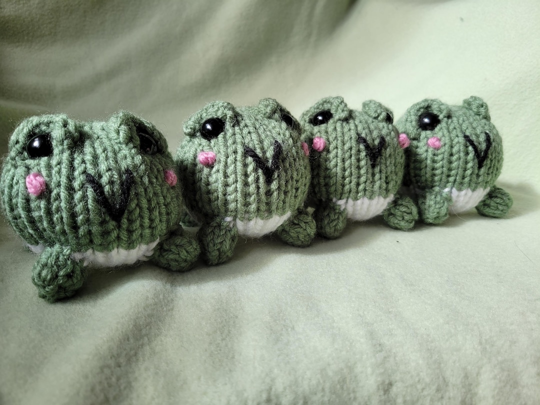 Large Chibi Frog With Legs | Hand Knit Toy | Handmade Stuffy | Froggy ...