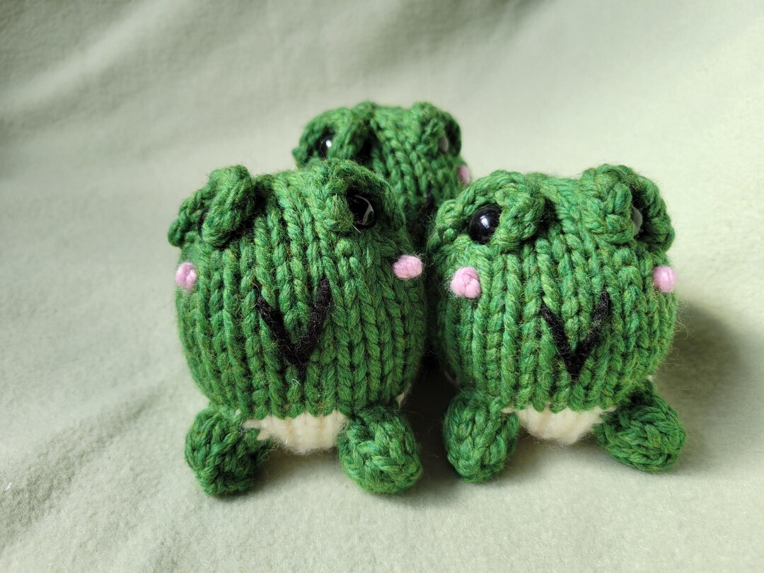 Large Chibi Frog With Legs | Hand Knit Toy | Handmade Stuffy | Froggy ...