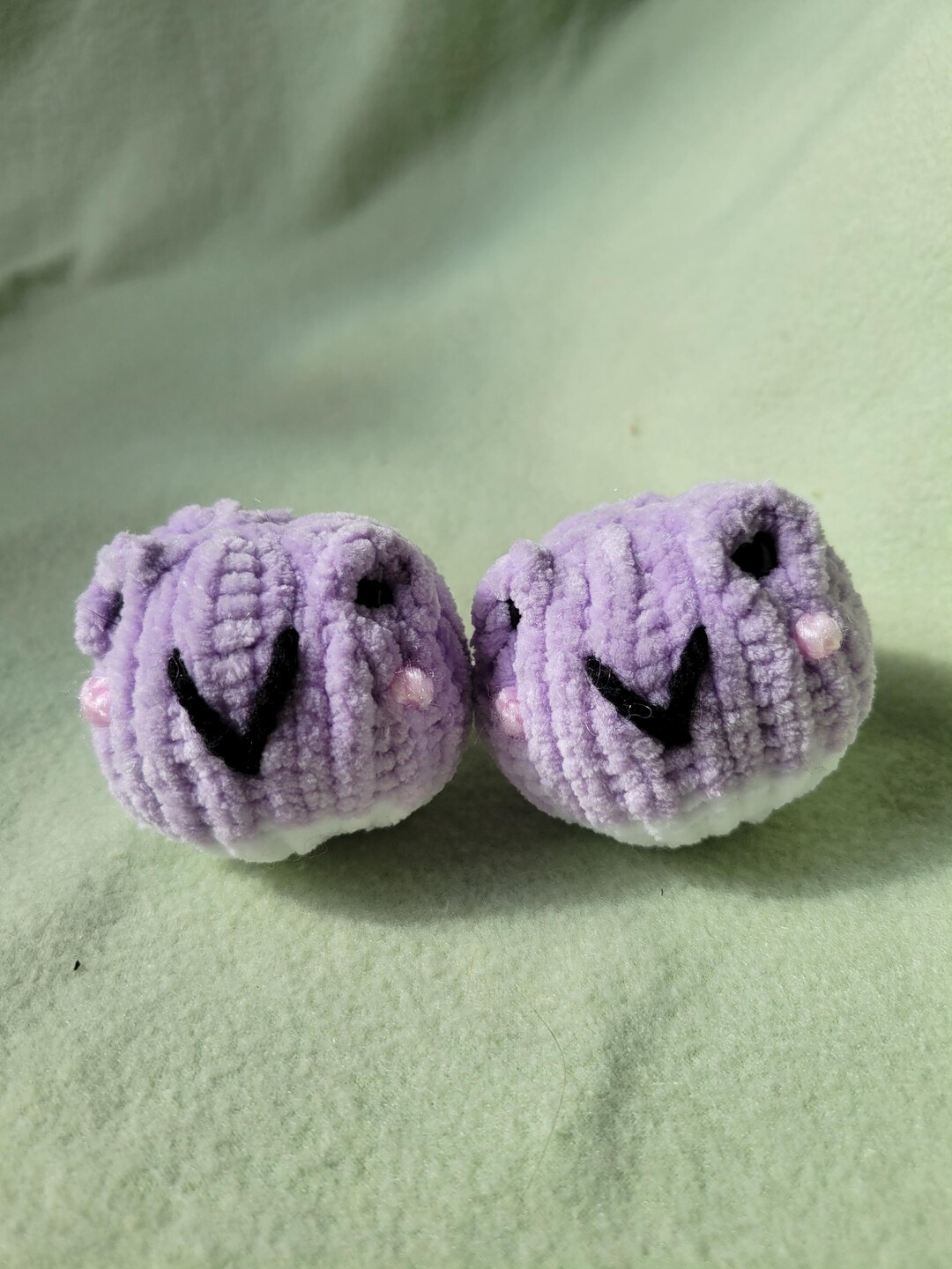 PURPLE Small Frog Toy With NO Legs | Hand Made Stuffy | Hand Knit Plush ...