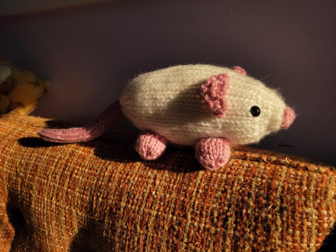 Medium Rat Toy 2 10 WEEK PRE ORDER Knit Plush Handmade Stuffy Rat ...