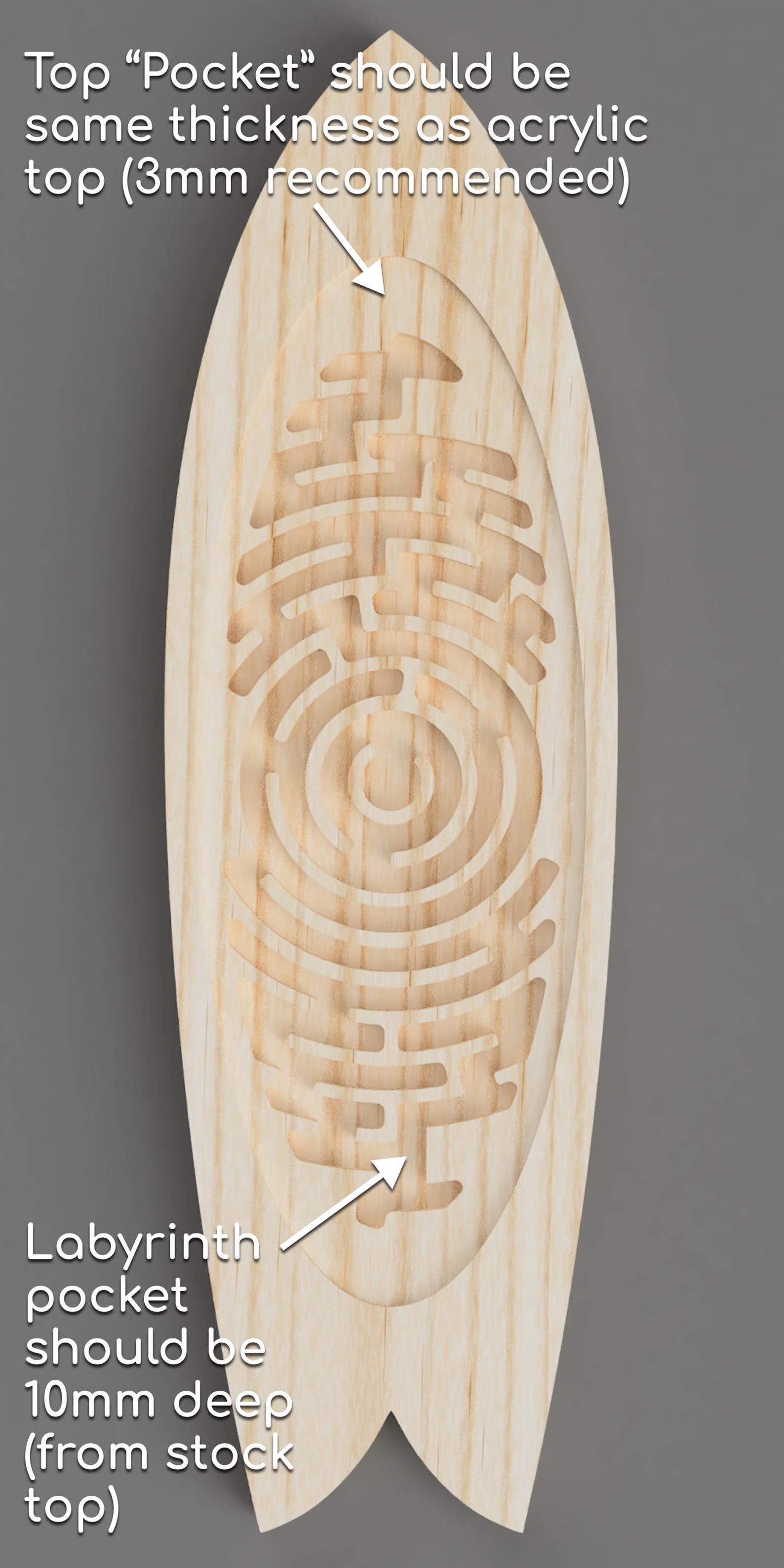Surfboard Maze CNC File – Wooden Toy Project DXF Plan (digital Download ...