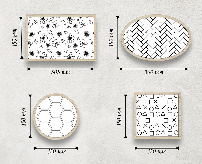 Patterns for Lightburn & Glowforge Svg, Dxf, AI Flowers, Herringbone ...