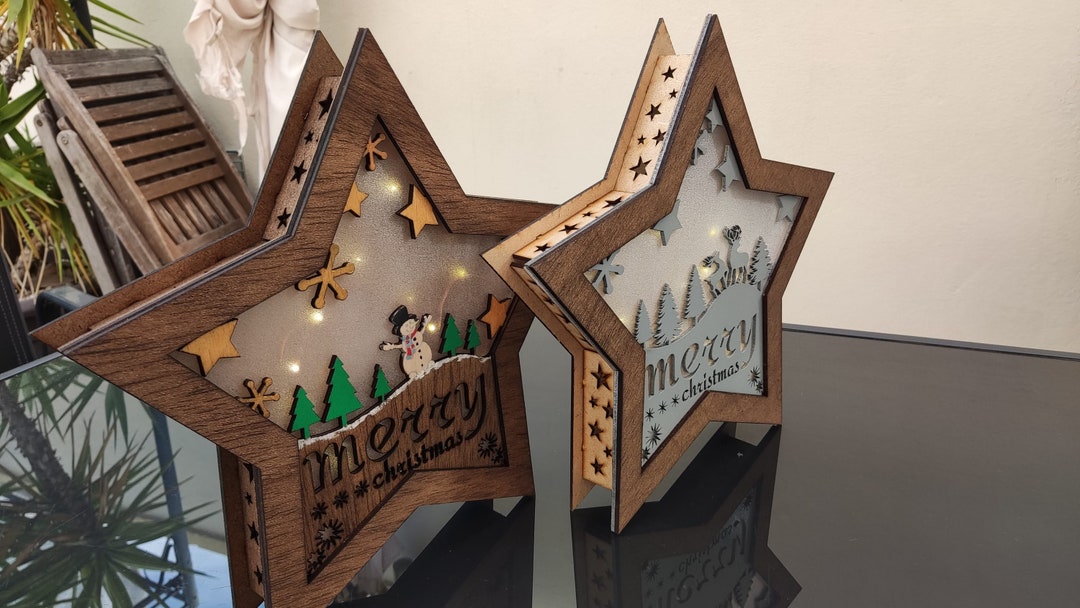 Star Light Lightbox AI / DXF / SVG Cnc Plans With Pdf Assembly ...