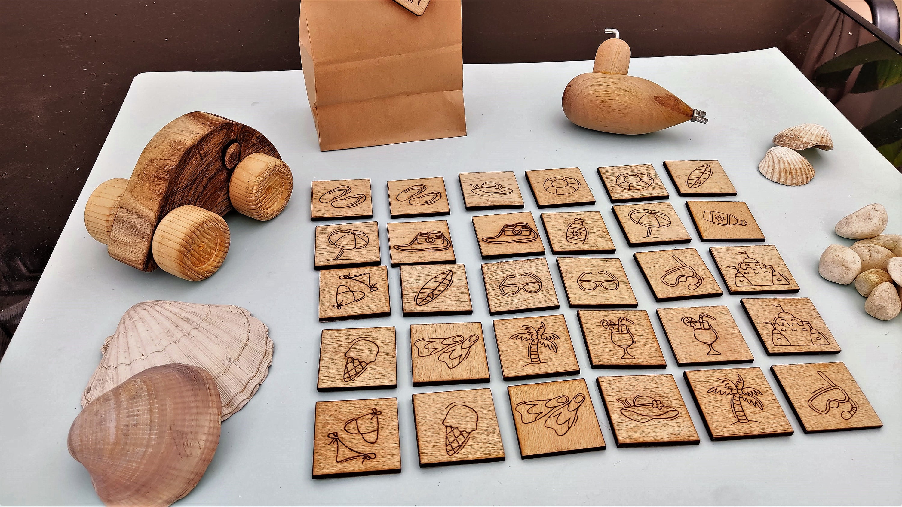 Wooden Memory Game Laser Cnc AI DXF SVG Files 15 Designs - Etsy