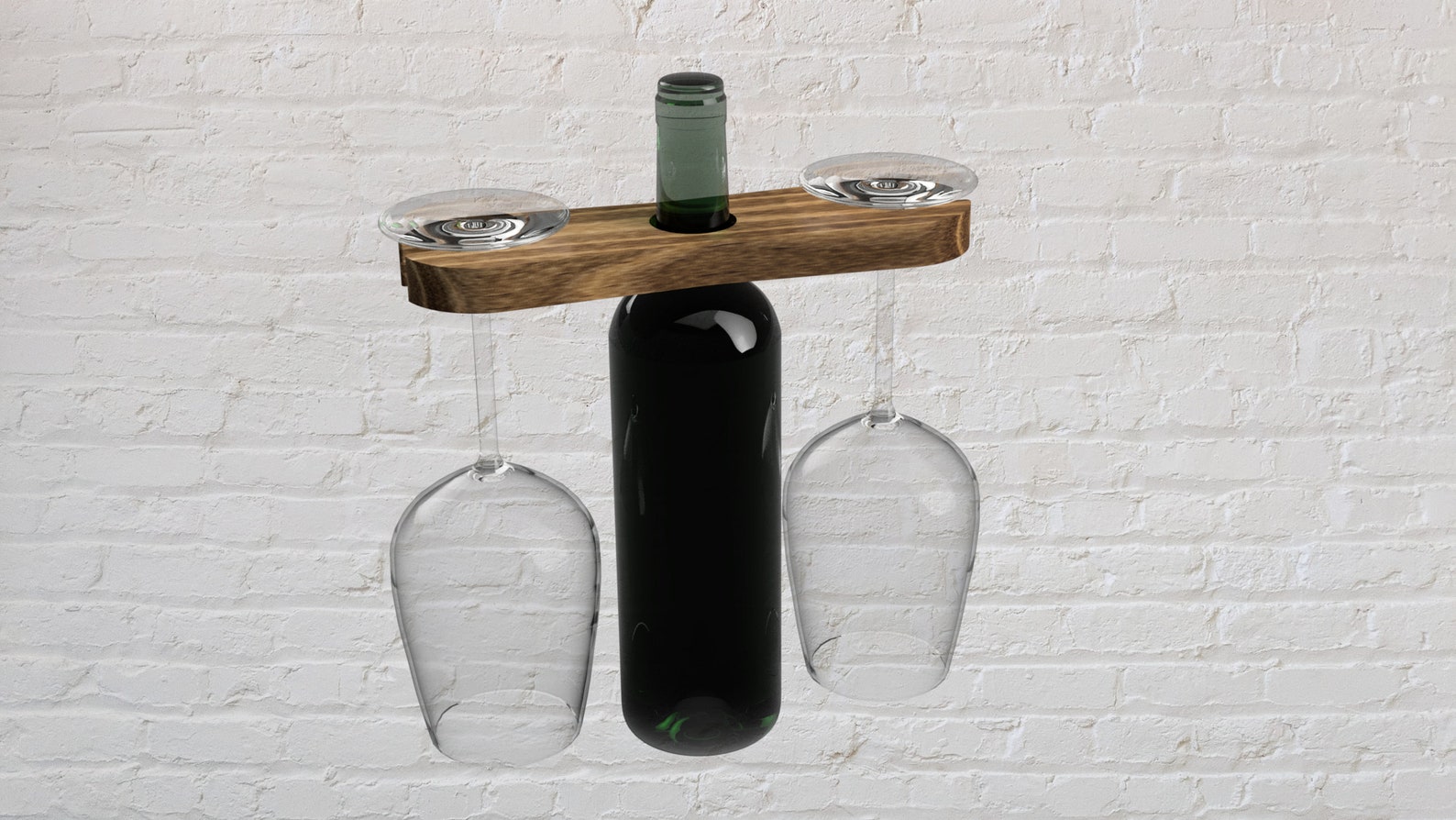 Wine Caddy - Glass Holder-wine Butler-wood Wine Glass Holder ...