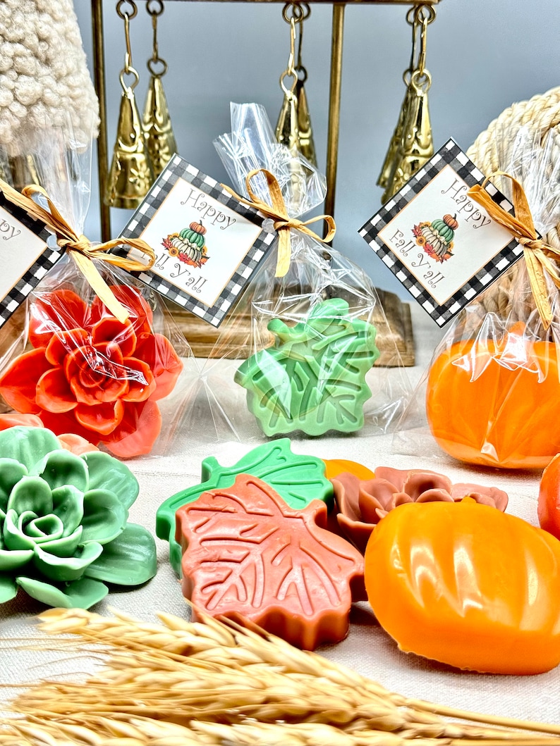 Fall Soap Favors: Elegant Pumpkin, Leaf, Flower Soaps,fall Soap Favors ...