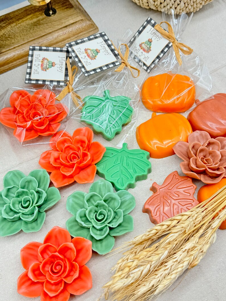Fall Soap Favors: Elegant Pumpkin, Leaf, Flower Soaps,fall Soap Favors ...