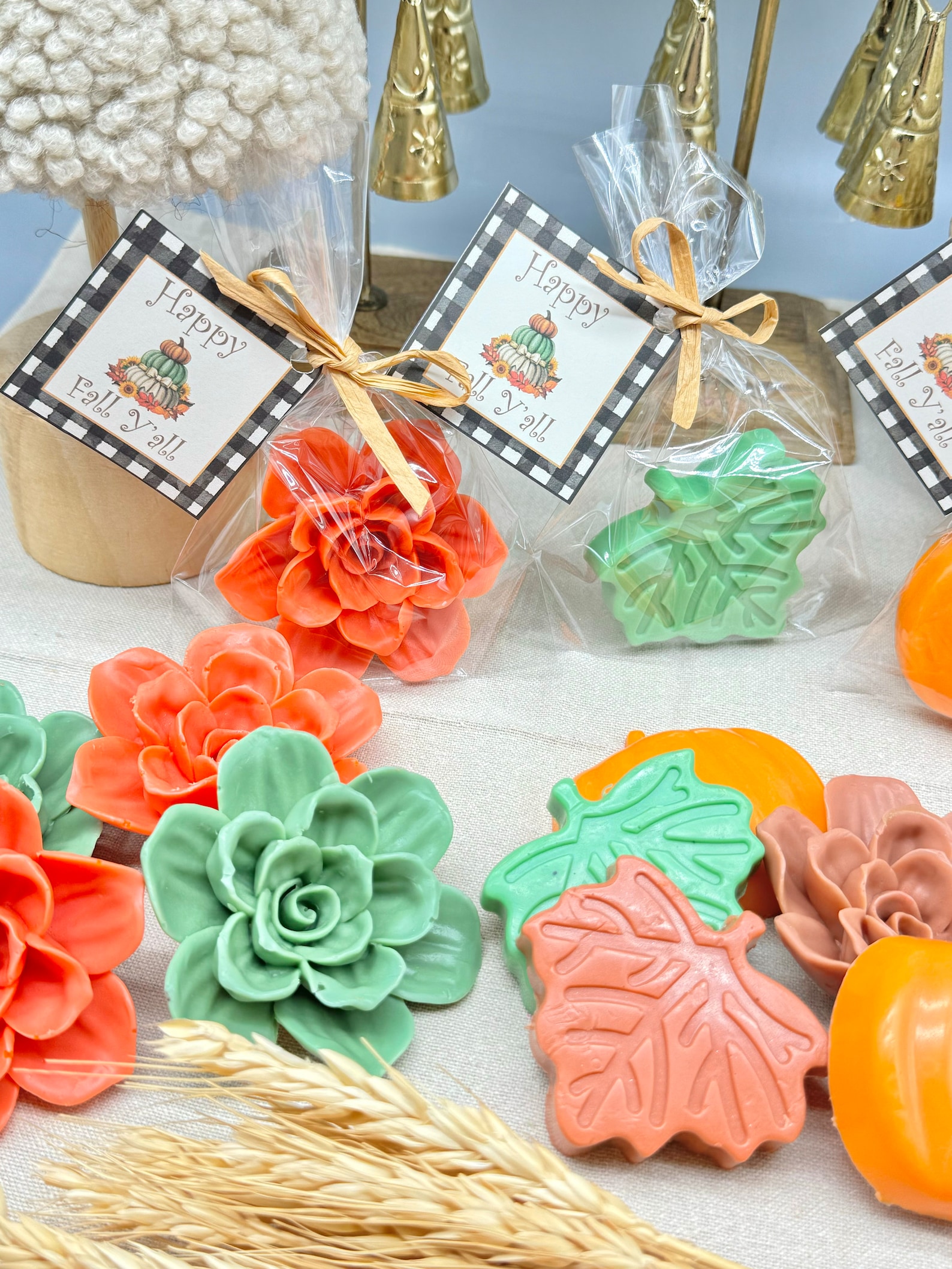 Fall Soap Favors: Elegant Pumpkin, Leaf, Flower Soaps,fall Soap Favors ...
