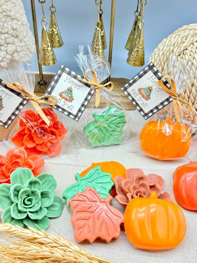 Fall Soap Favors: Elegant Pumpkin, Leaf, Flower Soaps,fall Soap Favors ...