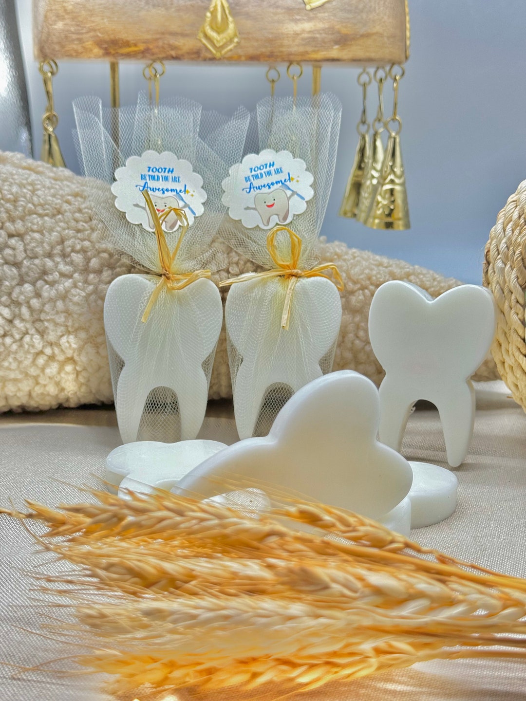 Handmade Tooth Soap Favors: Baby Powder Scented, Dental Gift - Etsy