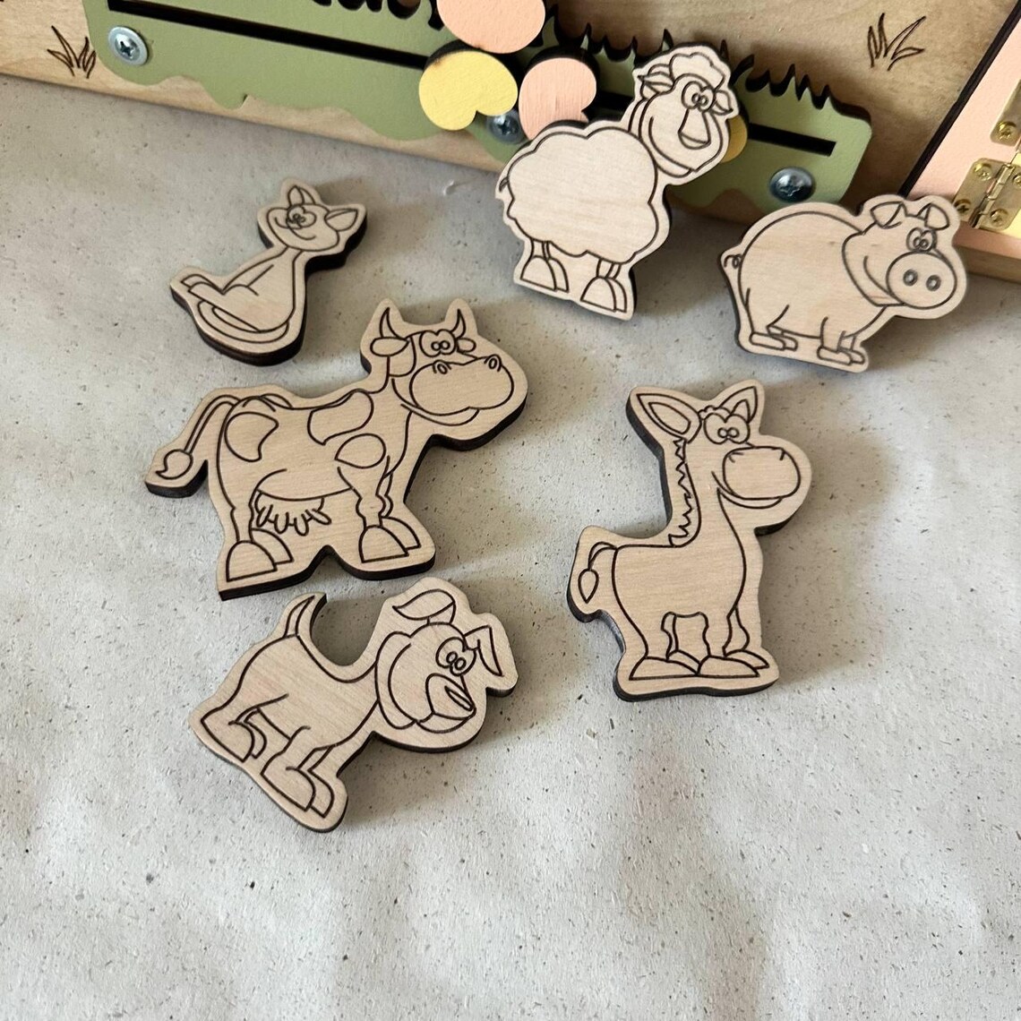 Developmental Board Farm, Busy Board, Personal Montessori Board ...