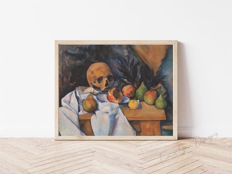 Cezanne Skull Still Life Art Print: Vintage Vanitas (digital Download ...