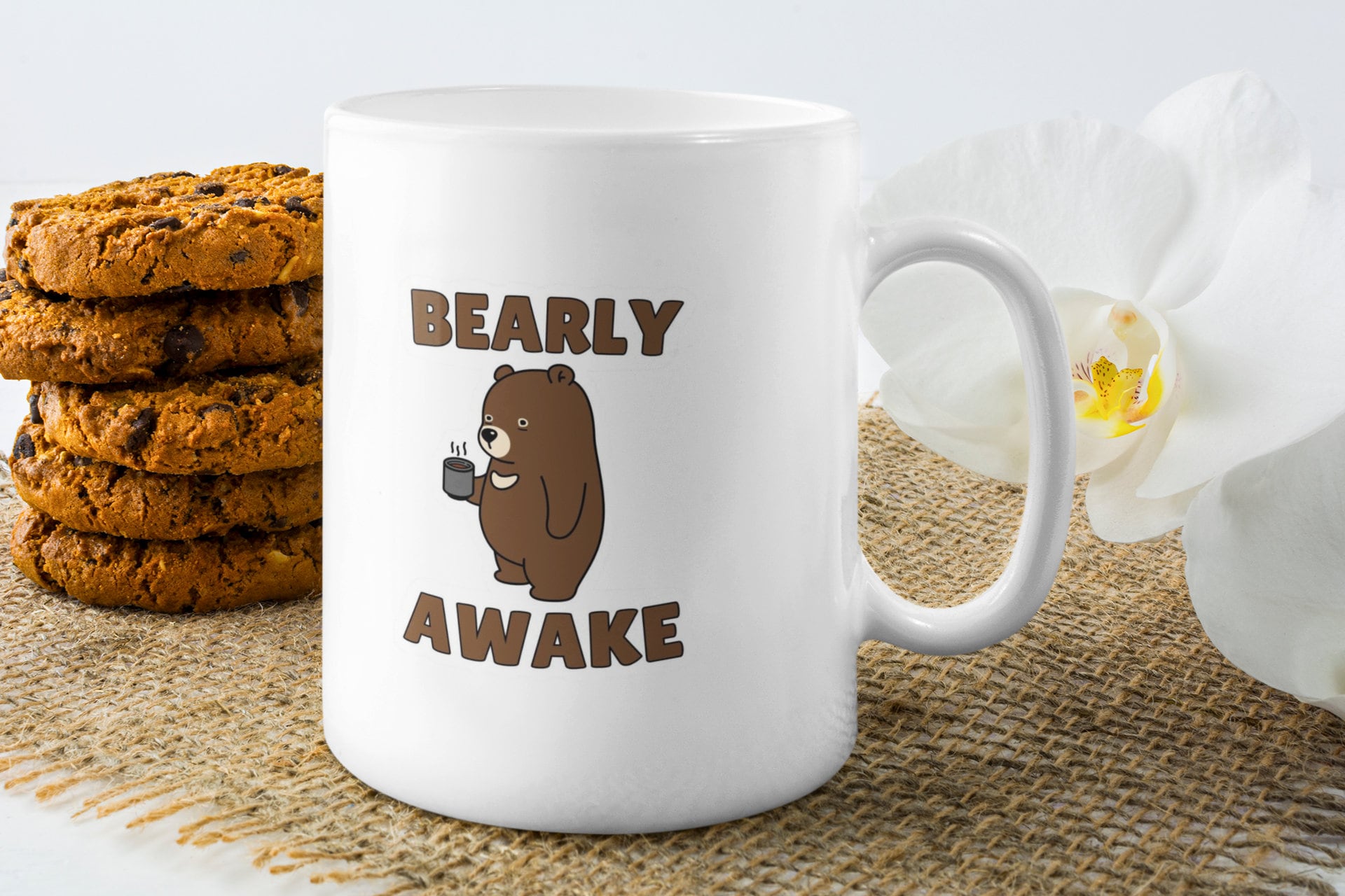 Cute Bearly Awake Mug, Bear Mug, Mug Gift, Mug Gift Valentine - Etsy