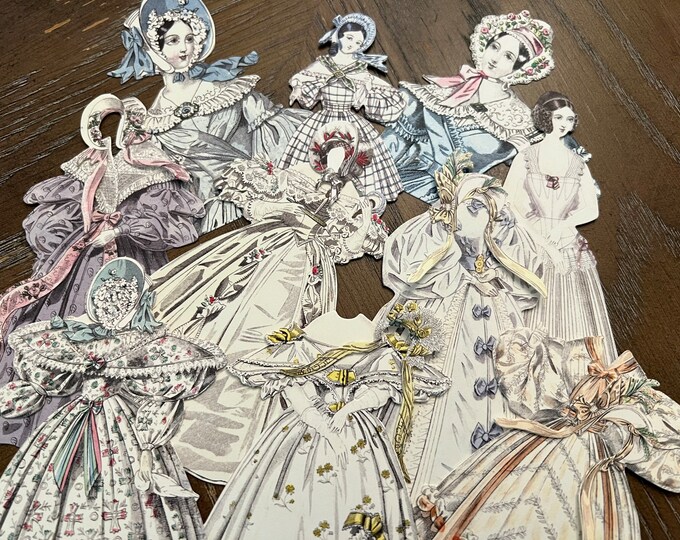 Anna Griffin Paper Doll Die Cuts- Set of 10 Anna Griffin Paper Doll Die ...