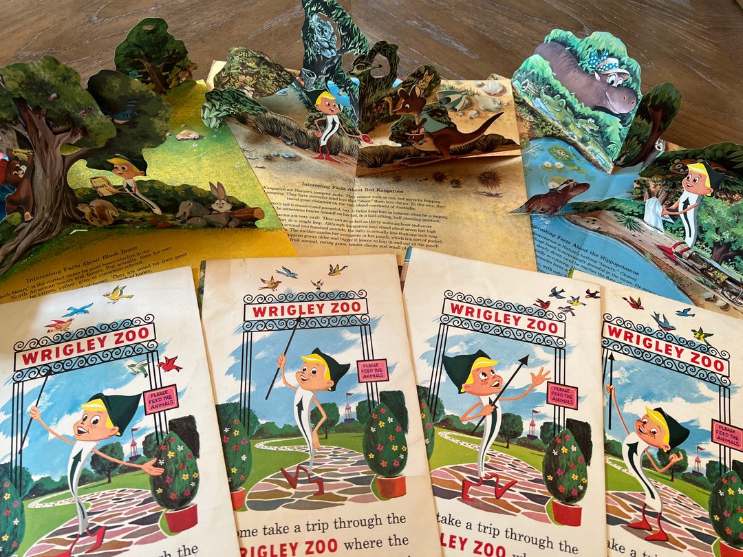 Wrigley Zoo Pop Up Vintage Childrens Pop up Book Vintage - Etsy