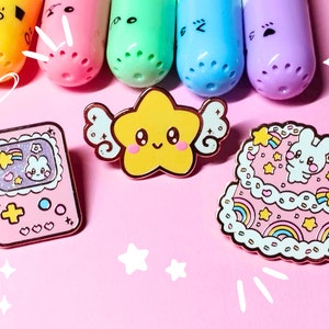 Vintage Cake Enamel Pin-heart Cake Pin-strawberry Cake Pin-cute Bunny ...