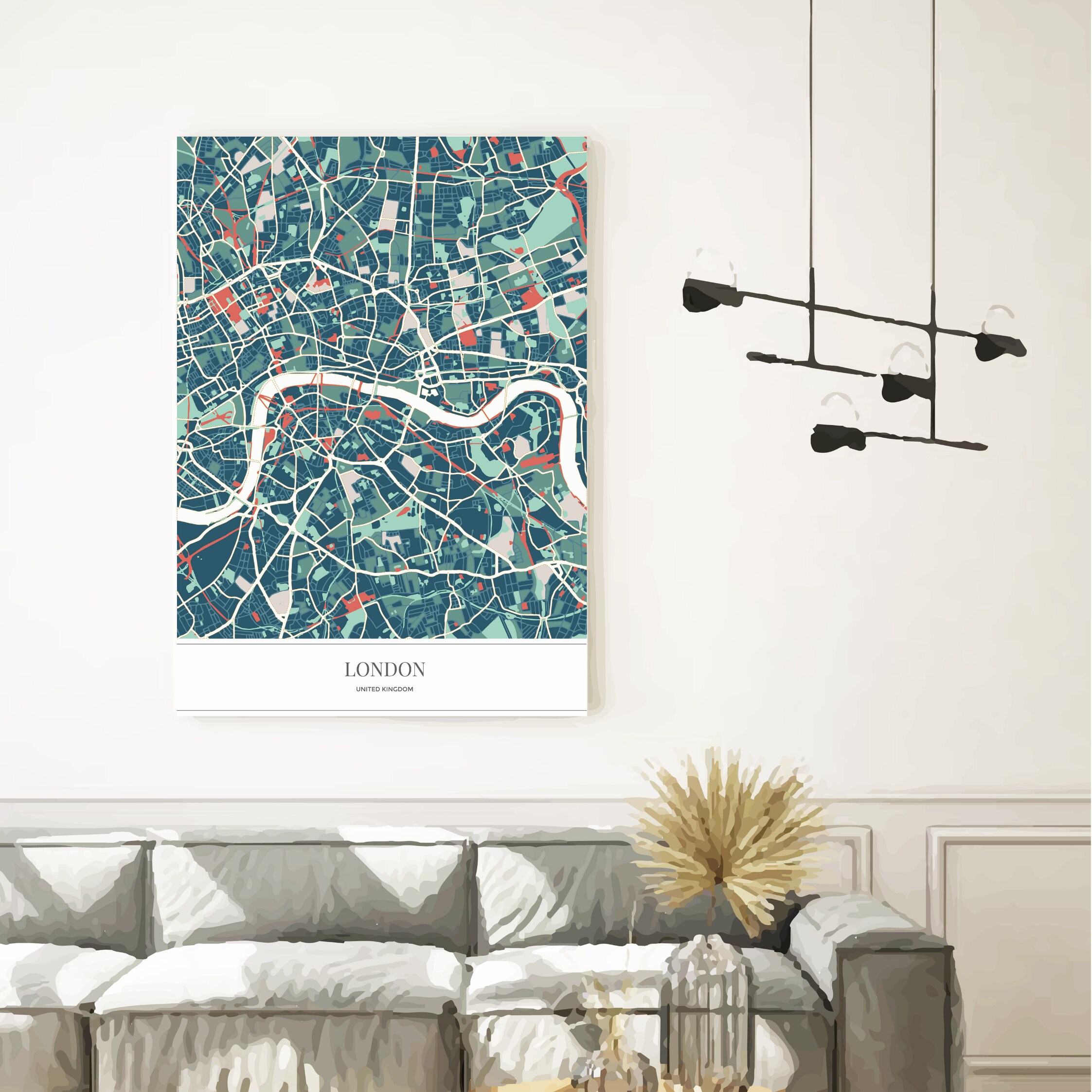 Custom City Map Print, City Map Digital Print, Custom Map Gift ...