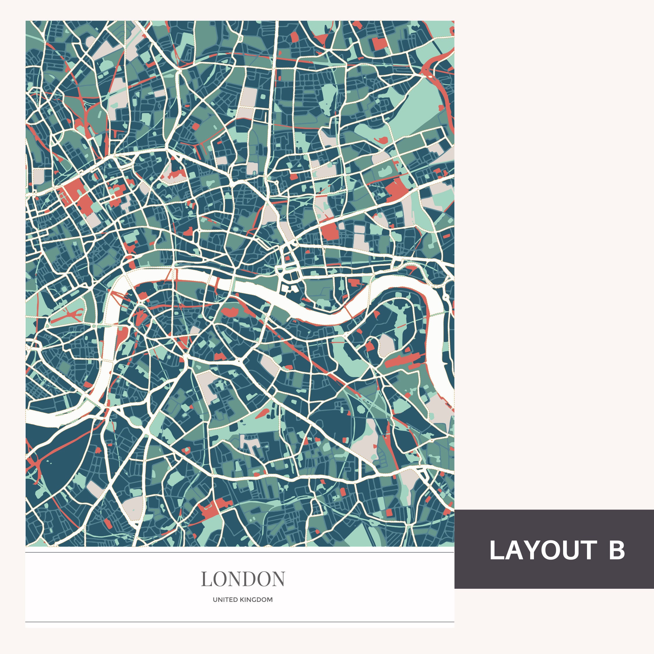 Custom City Map Print, City Map Digital Print, Custom Map Gift ...