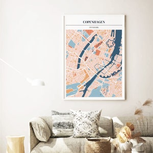 Custom City Map Print, City Map Digital Print, Custom Map Gift ...