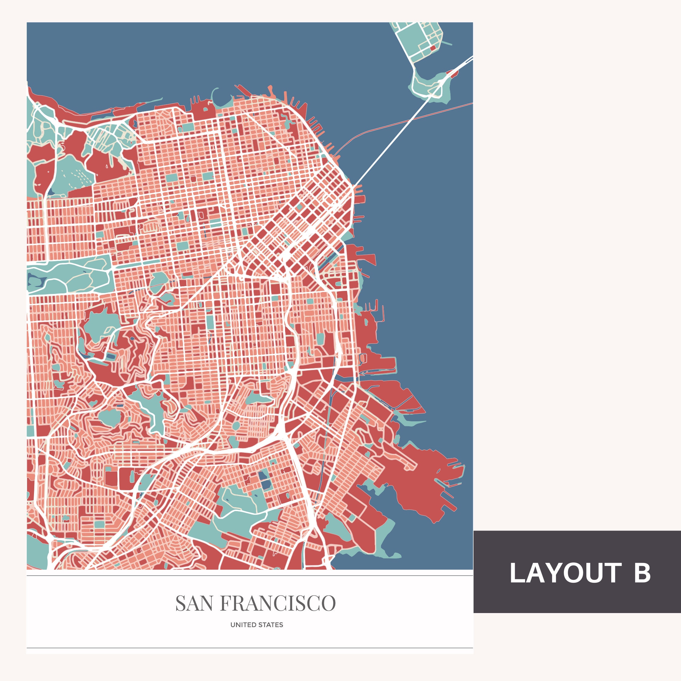 Custom City Map Print, City Map Digital Print, Custom Map Gift ...