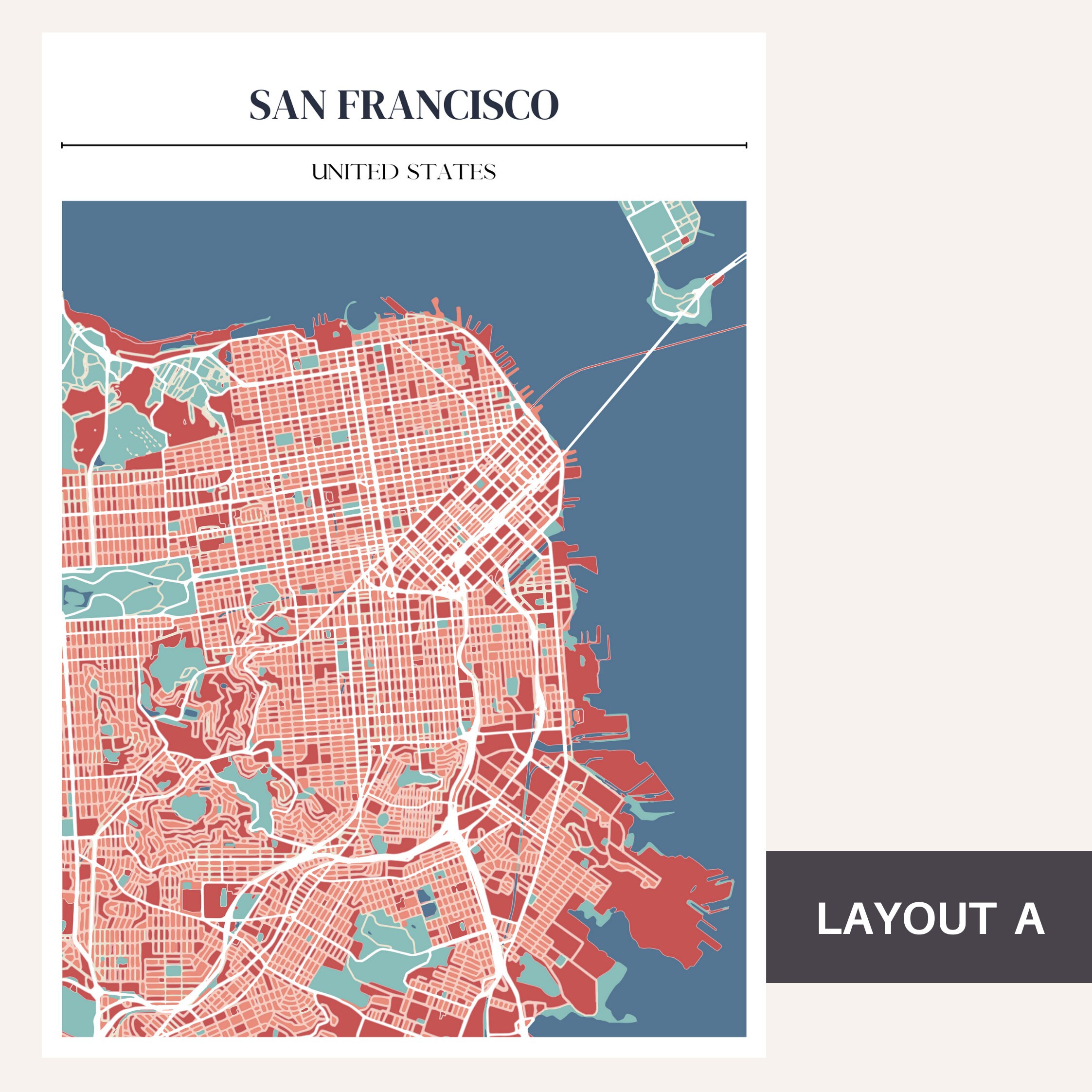 Custom City Map Print, City Map Digital Print, Custom Map Gift ...