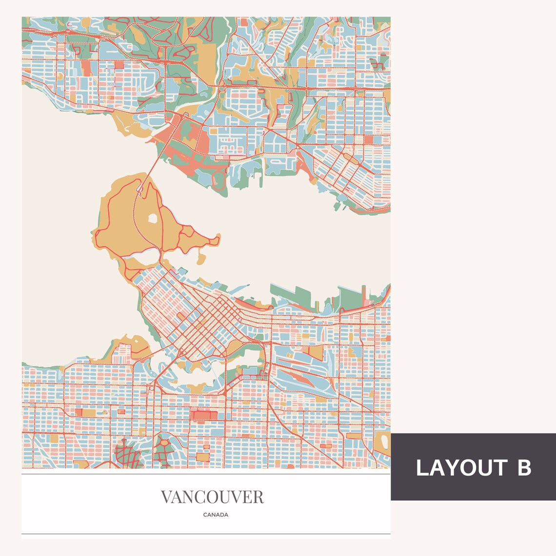 Custom City Map Print, City Map Digital Print, Custom Map Gift ...