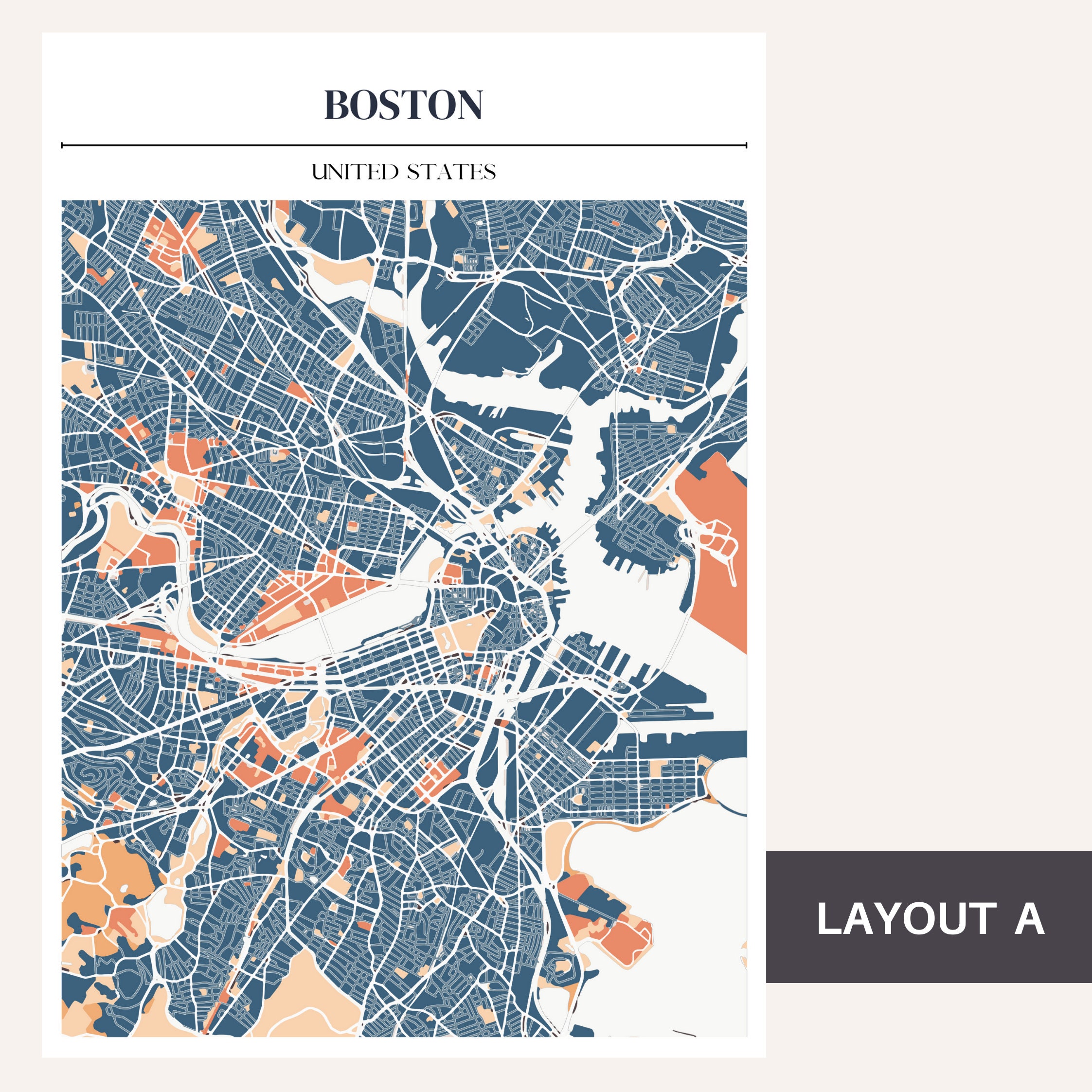 Custom City Map Print City Map Digital Print Custom Map - Etsy