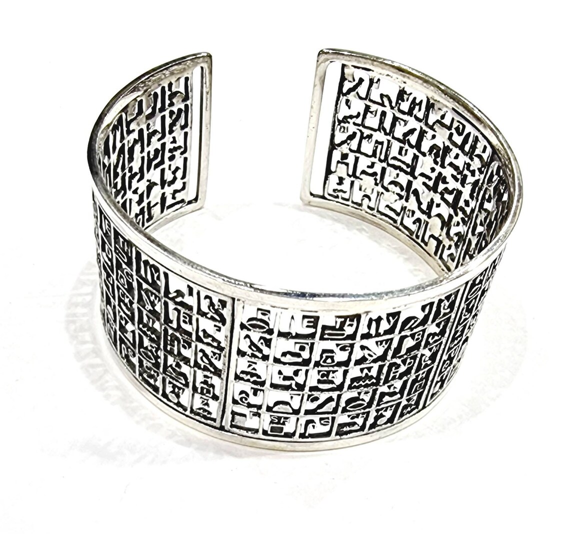Egyptian Handmade Silver 925 Alphabet Braceletpharaonic - Etsy