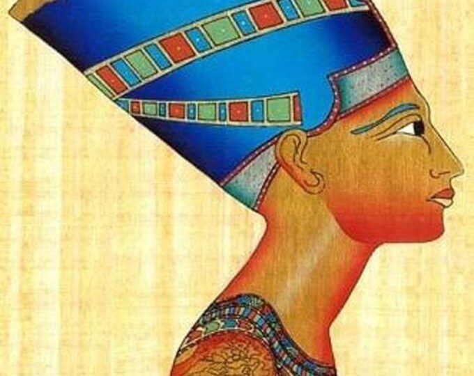 30x40cm Egyptian Papyrus Akhenaten With Nefertiti & Meritaten Offering ...