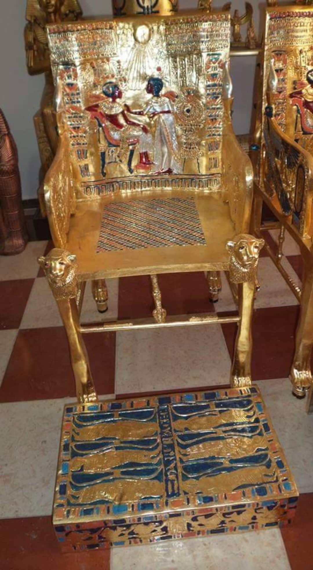 Handmade King Tutankhamun Throne Chair,original Size,handmade Chair. - Etsy