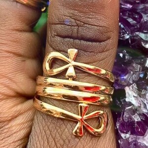 Handmade Egyptian 18K Key of Life Ring - Etsy