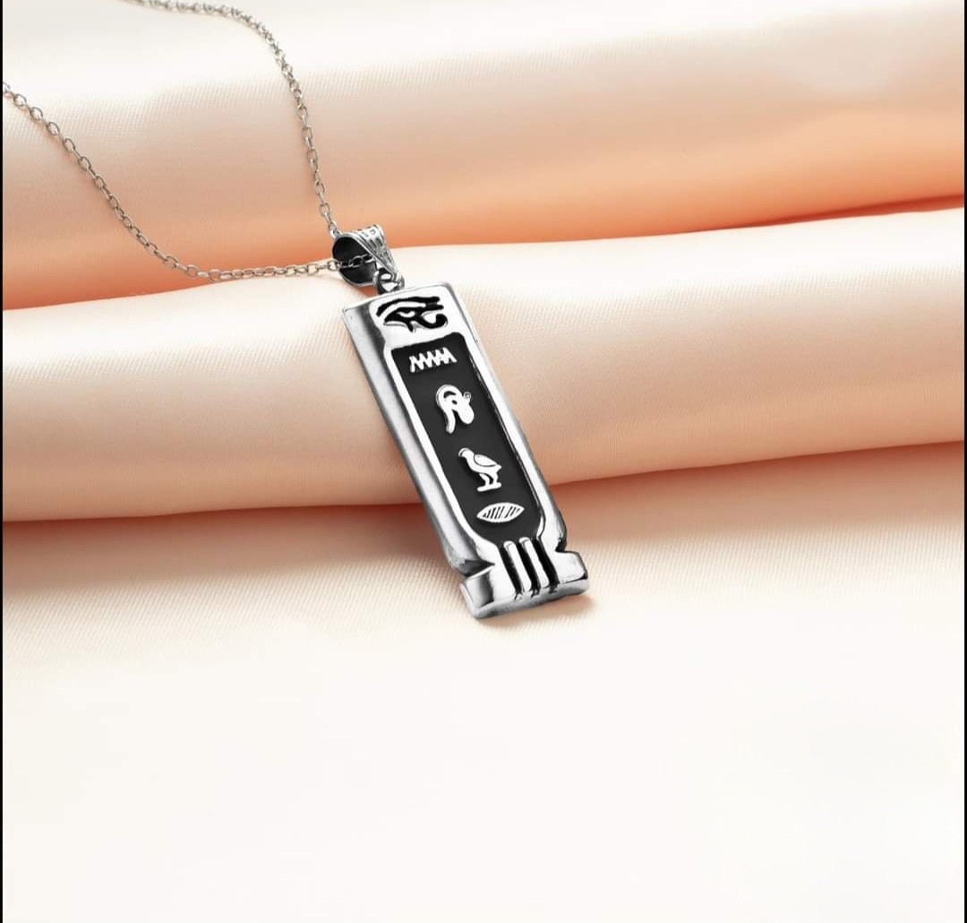 Egyptian Handmade Eye of Horus Silver 925 Cartouche With Free Silver ...