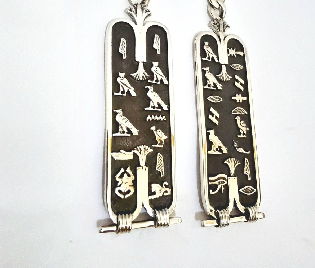Handmade Egyptian Silver 925 Side by Side Cartouche,handmade Egyptian ...