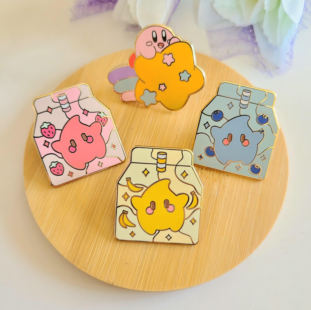 Milk Carton Enamel Pin | 1.25" Gold Plated Enamel Pins | Strawberry ...