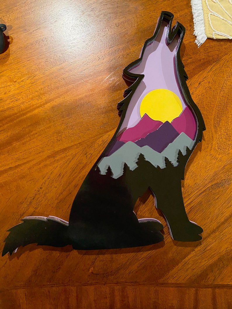 The Howling Wolf Laser Cut Digital Files - Etsy