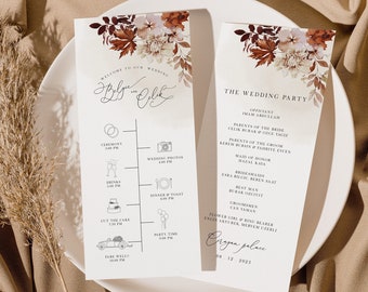 Fall Wedding Program - Etsy